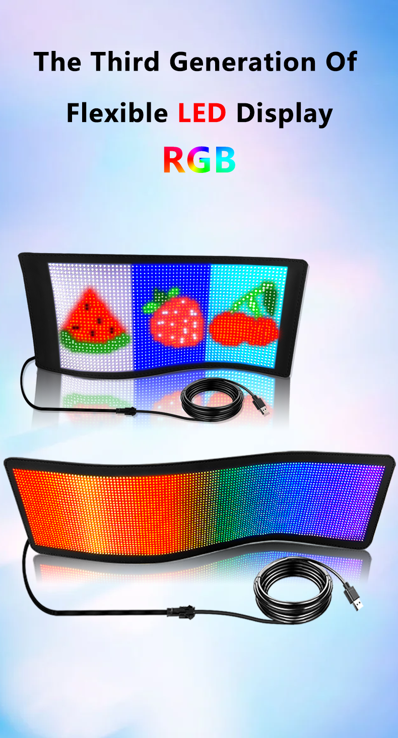 Manufacturer LED Matrix Panel APP Control USB Flexible LED Screen ...
