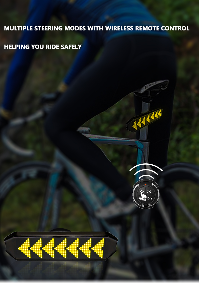 electronic bike light led display scrolling RGB message display screen ...