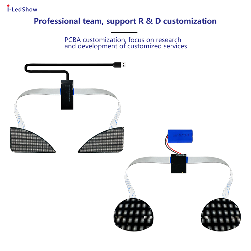 Winking Eyes LED Panel Display LED Angel Eyes Blinking Screen APP ...