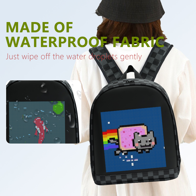 Waterproof Smart LED Display Backpack Customizable Moving Message ...