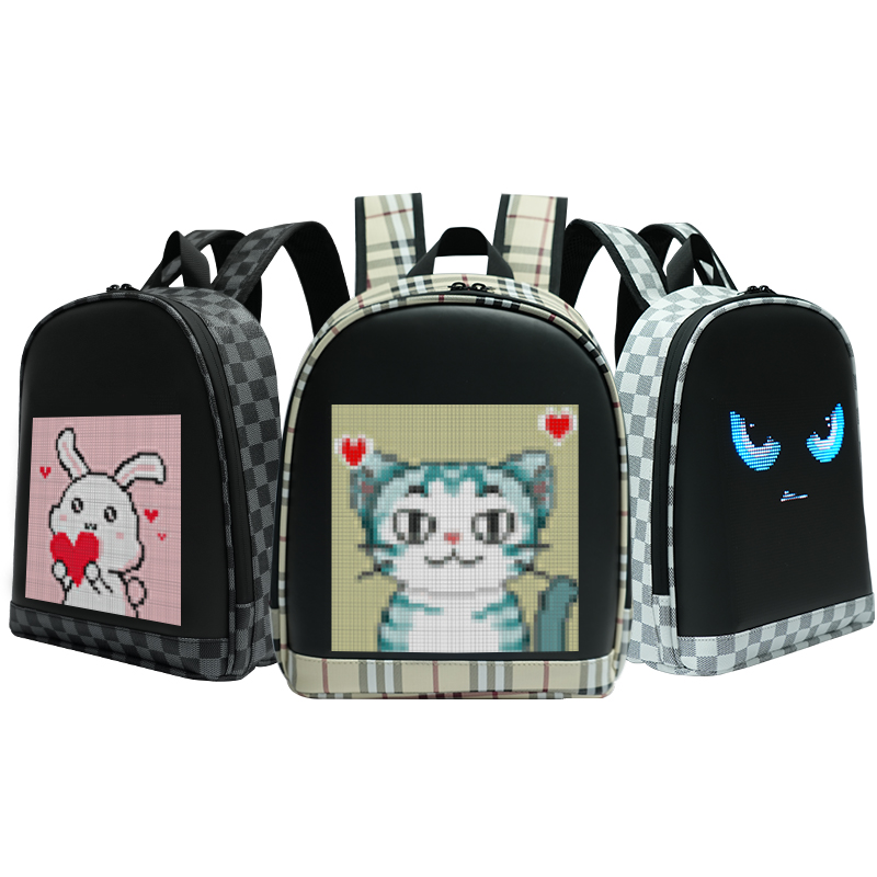 Waterproof Smart LED Display Backpack Customizable Moving Message ...